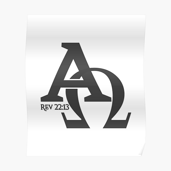 "Christian Design - Alpha and Omega, the Greek Letters A and Z" Poster ...