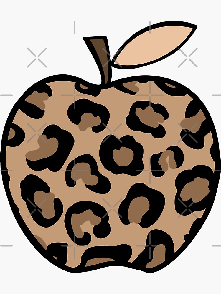 "Apple Leopard Cheetah" Sticker by MonteNomus | Redbubble