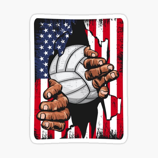 "American Flag Volleyball Inside Me Patriotic USA vBall Player 4th of ...