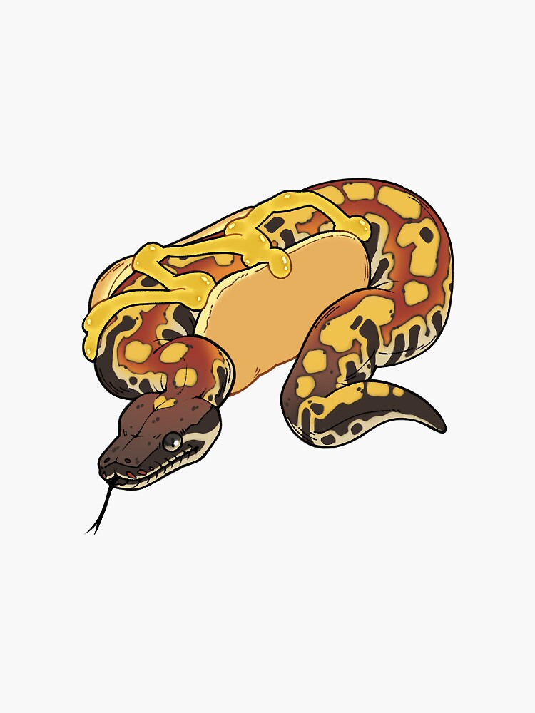 "Hot Dog Snake" Sticker by VibeStrike | Redbubble