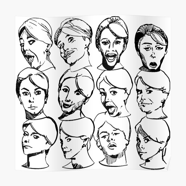 "The 12 Expressions of Jenny Mae" Poster for Sale by madsartnpics ...