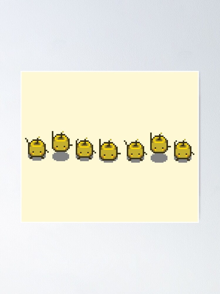 "Stardew Valley Yellow Junimo Waving" Poster for Sale by aiya-pixels ...
