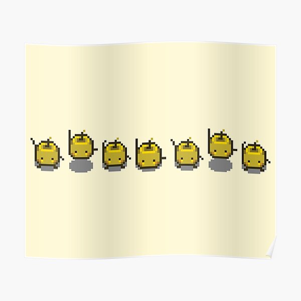 "Stardew Valley Yellow Junimo Waving" Poster for Sale by aiya-pixels ...