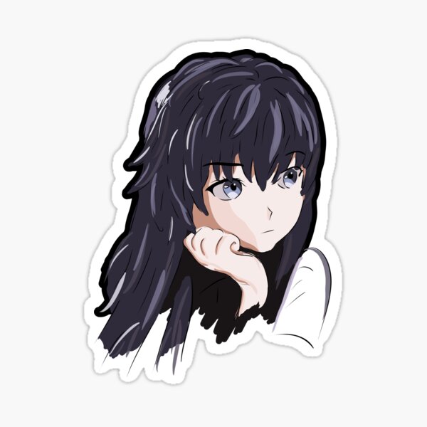 "sad anime girl" Sticker by designsmaster99 | Redbubble