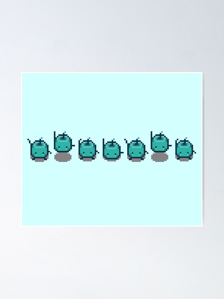 "Stardew Valley Blue Junimo Waving" Poster for Sale by aiya-pixels ...