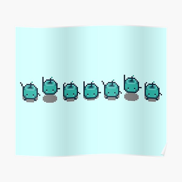 "Stardew Valley Blue Junimo Waving" Poster for Sale by aiya-pixels ...