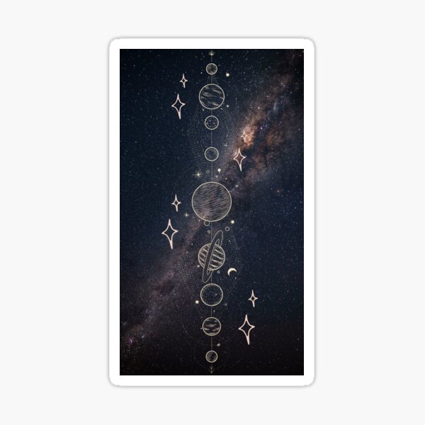 "Galaxy Planets" Sticker for Sale by MayakiDesign | Redbubble