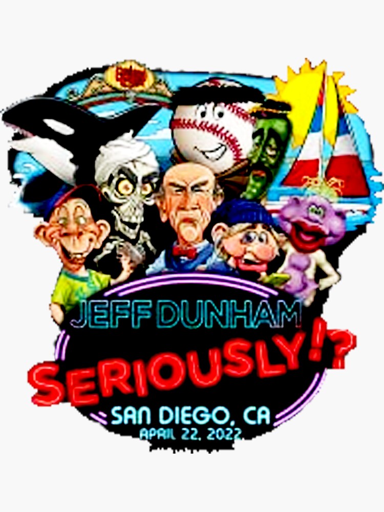"Jeff Dunham San Diego, CA (2022)" Sticker by soul324 | Redbubble