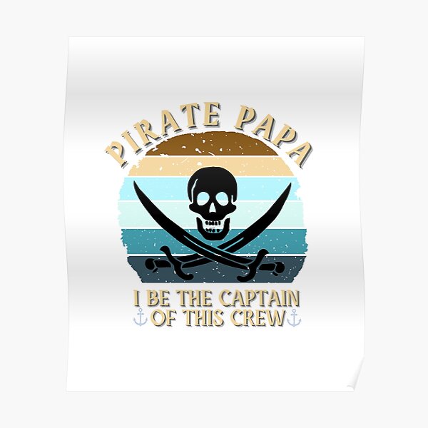 "Pirate PAPA, Captain Dad Pirate Lover Fun Halloween Costume Fathers ...