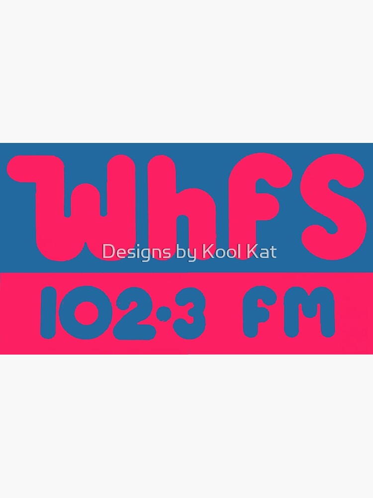 "WHFS 102.3FM Radio Station Bubble Letter Bumper Sticker Design" Poster ...