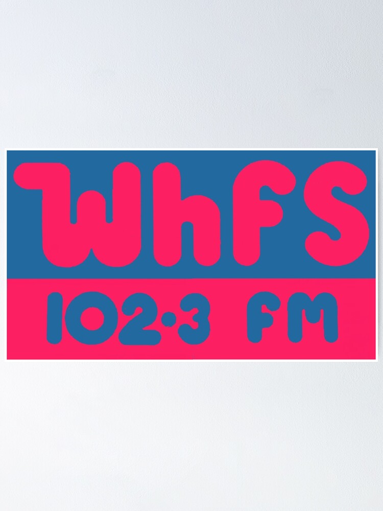 "WHFS 102.3FM Radio Station Bubble Letter Bumper Sticker Design" Poster ...