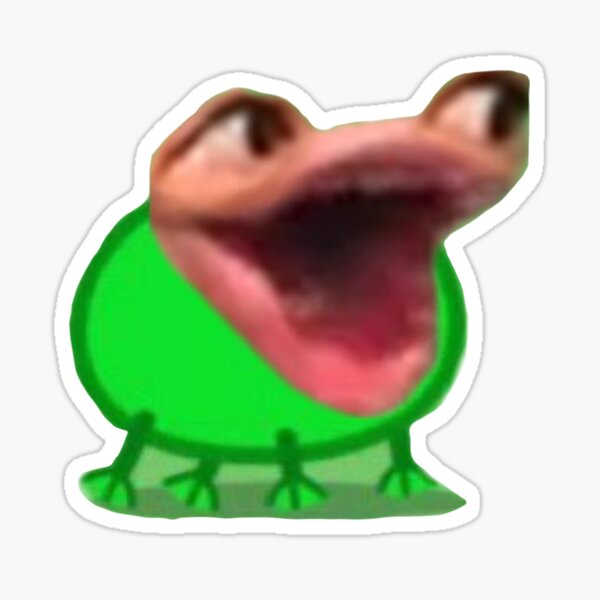 "happy frog" Sticker by MemesDealler | Redbubble