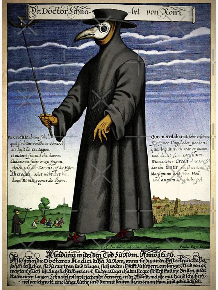 "Plague Doctor - Color" Sticker for Sale by LeeHarperOswald | Redbubble