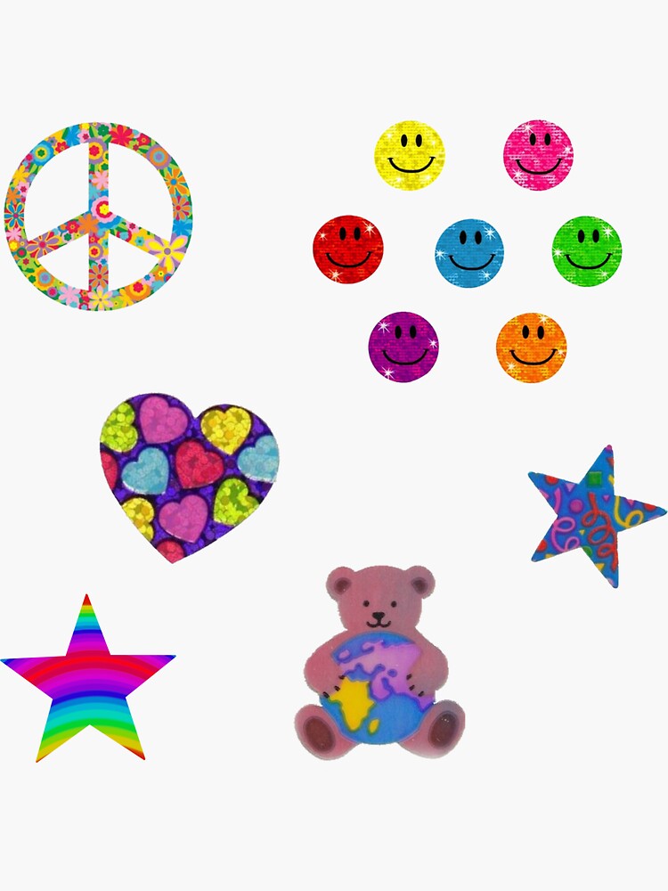 "neon kidcore y2k pack" Sticker for Sale by celestivl | Redbubble