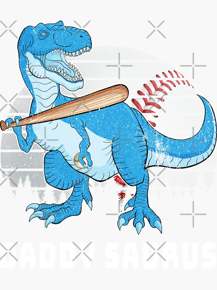 "Daddysaurus Dinosaur Daddy Saurus Baseball Father's Day for Dad ...