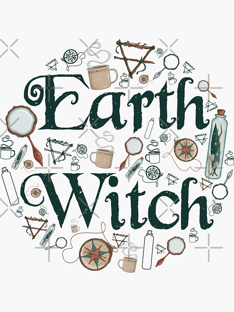 "Earth Witch" Sticker by WitchyBusiness1 | Redbubble