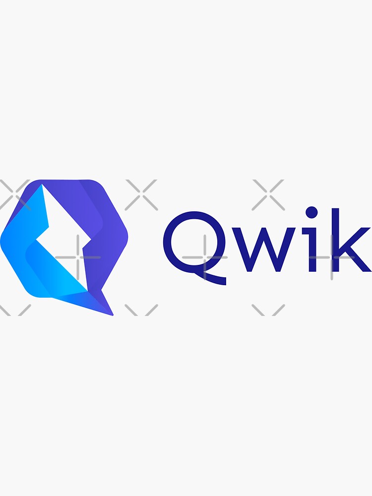 "Qwik Logo" Sticker by cosimochellini | Redbubble