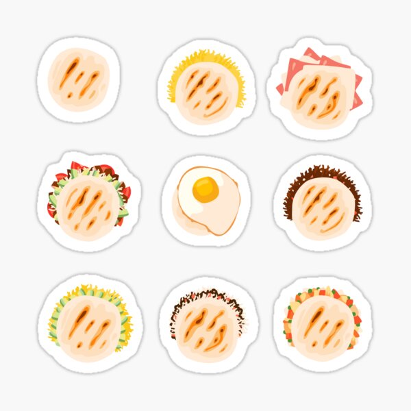 "Tasty Arepas Pack" Sticker by oko-designs | Redbubble