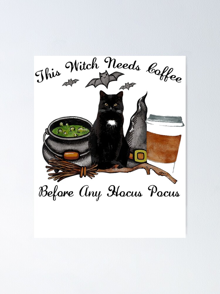 "Coffee Before Any Hocus Pocus Halloween" Poster for Sale by emyeuduoi ...