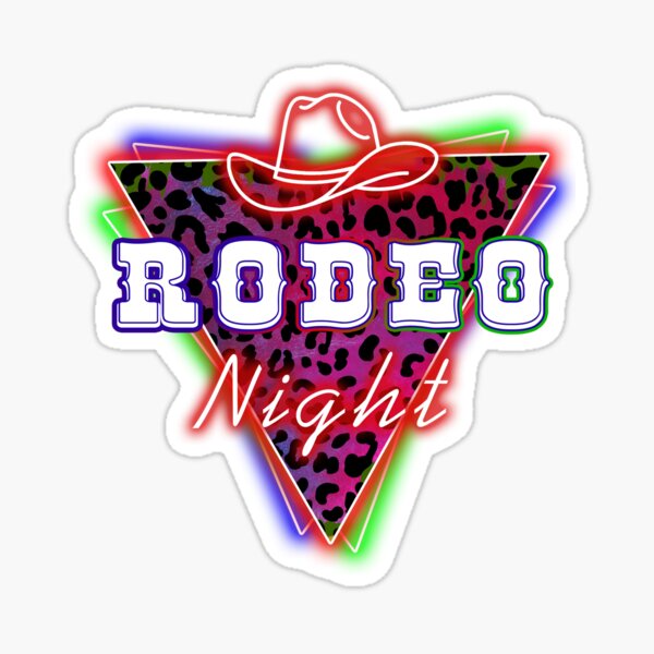 "Rodeo Night Neon Sign" Sticker by 618Create | Redbubble