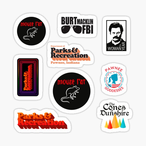 "Parks and Rec Stickers" Sticker by StudioArteriana | Redbubble