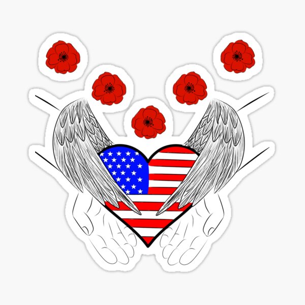 "Military Remembrance for the Fallen" Sticker by Lover-of-Worlds ...