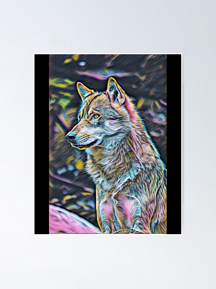 "Enchanted Wolf" Poster for Sale by lynxMotivation | Redbubble