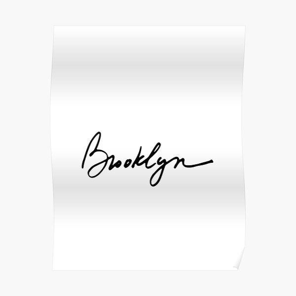 "Brooklyn Handwriting New York City Sticker" Poster by explorecity ...