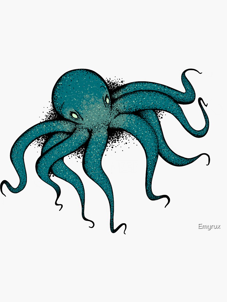 "Eight Armed Beast" Sticker for Sale by Emyrux | Redbubble