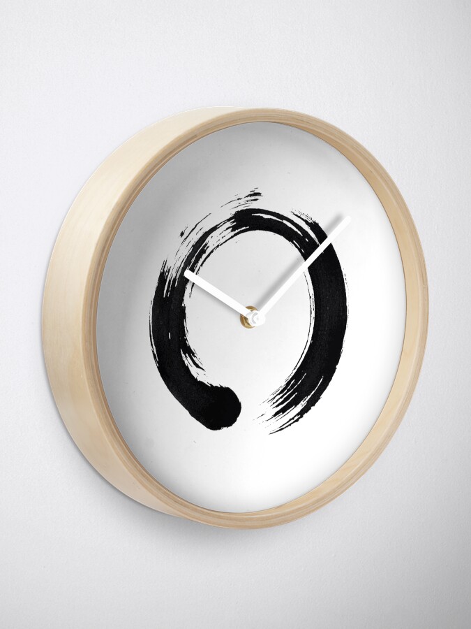 "Zen Enso Circle" Clock for Sale by dotygonegreen | Redbubble