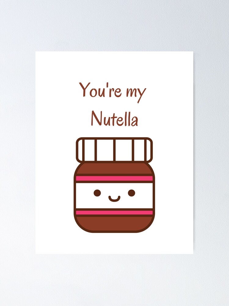 "Kawaii Korean Cute Chocolate Nutella Aesthetic " Poster for Sale by ...