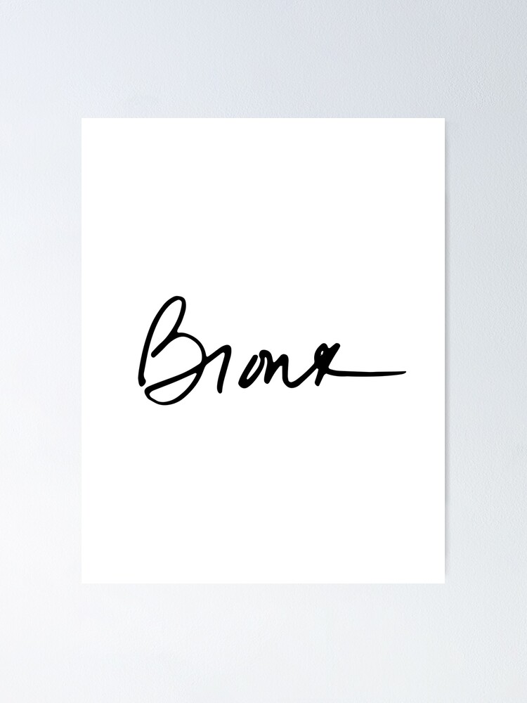 "Bronx Handwriting New York City Script Sticker" Poster by explorecity ...