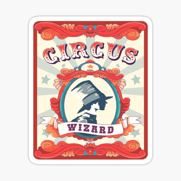 "Retro Circus. Wizard." Sticker by AdiiraDesigns | Redbubble