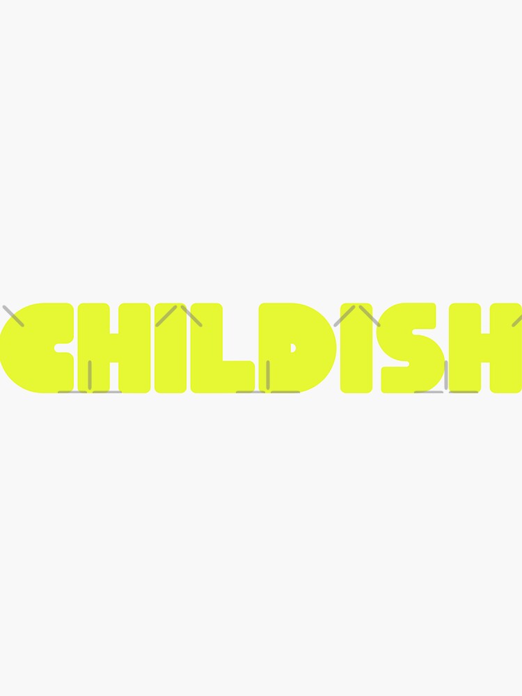 "TGFBRO CHILDISH 'THEME PARK' " Sticker by Mariamdesign | Redbubble