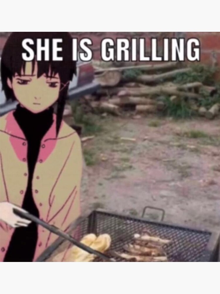 "Serial Experiments Lain Grilling Meme" Art Print for Sale by 1Zaners ...