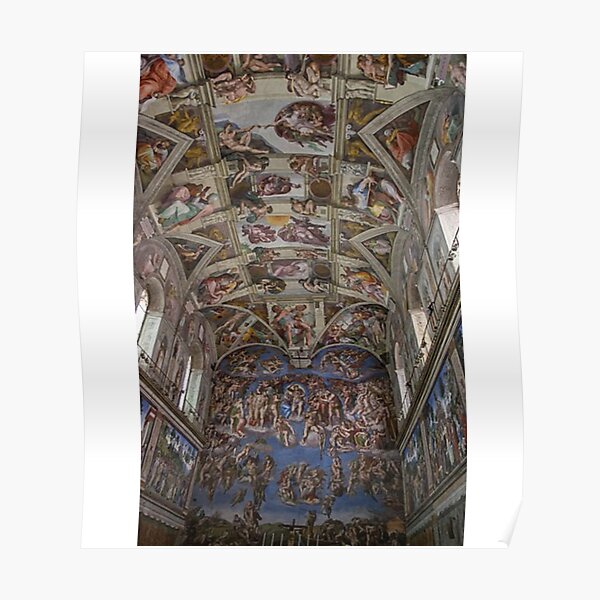 "The ceiling of the Sistine Chapel by Michelangelo" Poster for Sale by ...