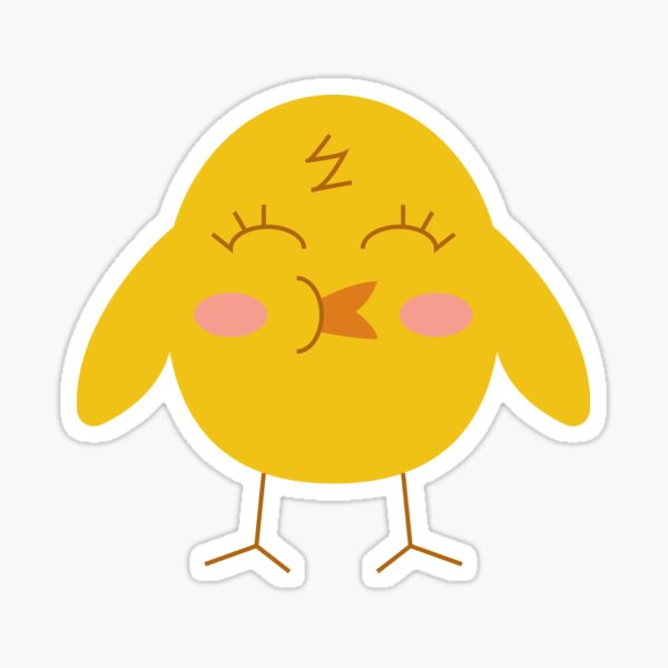 "adorable little chicken" Sticker by duzziart | Redbubble