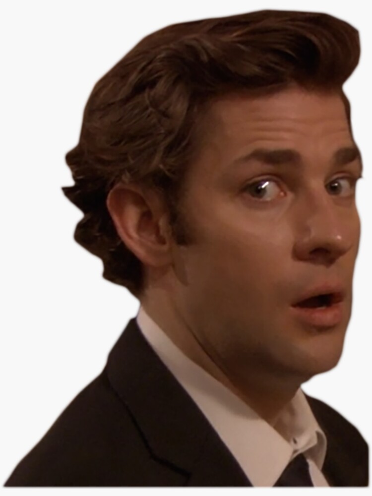"jim shocked" Sticker by gkolinsky | Redbubble