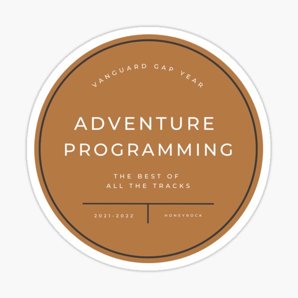"Adventure Programming Sticker (Burnt Orange)" Sticker by SabinaGrace ...