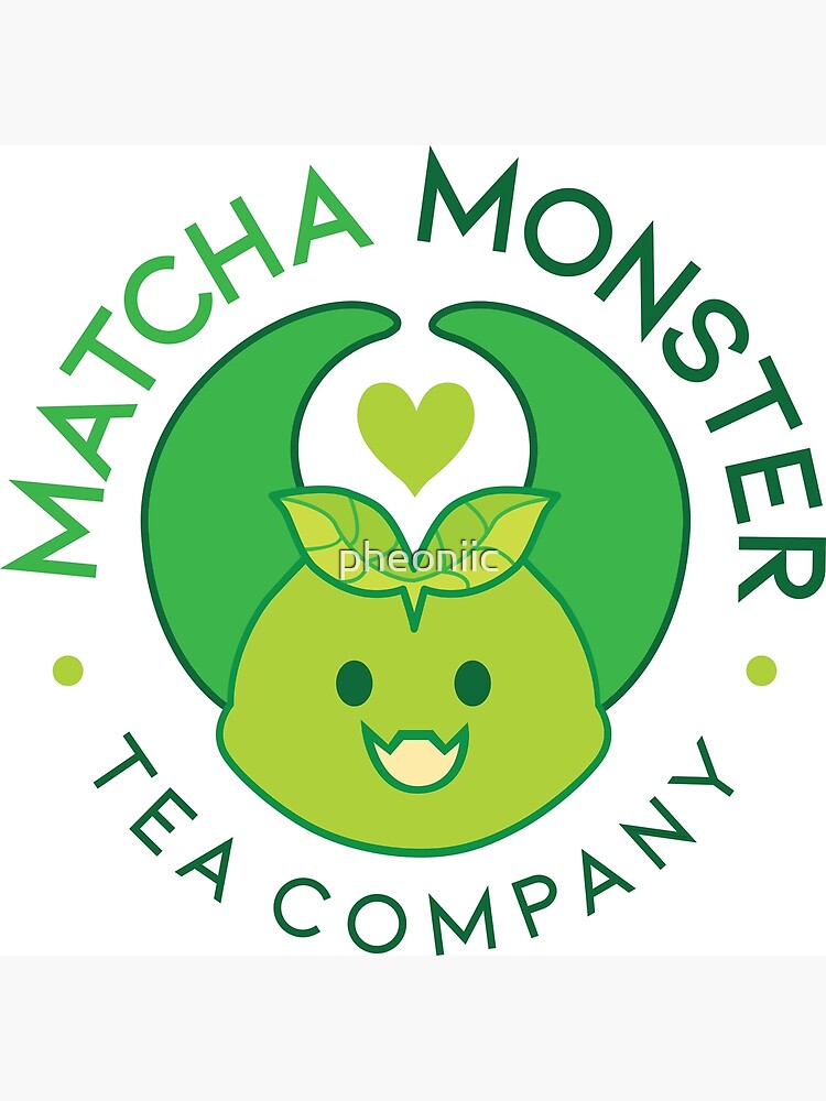 "Matcha Monster Tea Company Logo" Poster for Sale by pheoniic | Redbubble