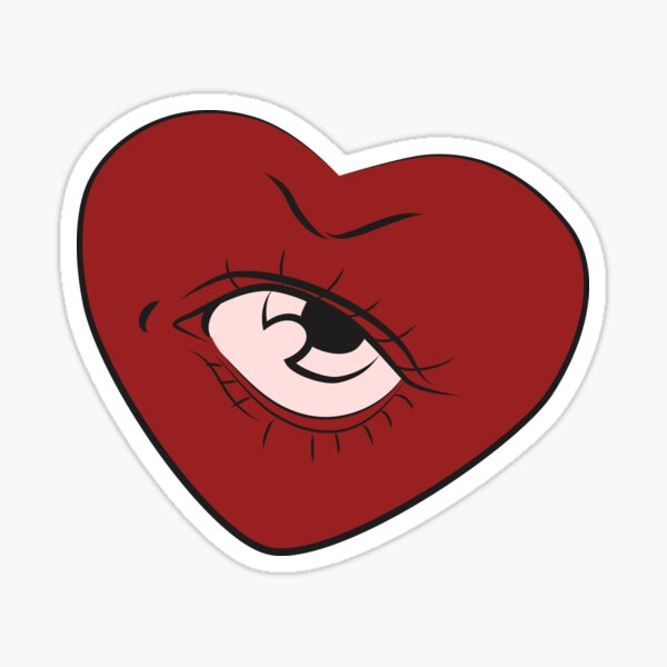 "Looking heart. A heart." Sticker by Elenskyy | Redbubble
