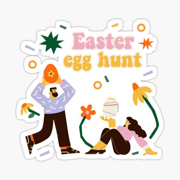 "Easter Egg Hunt" Sticker by ZubiyaArt | Redbubble