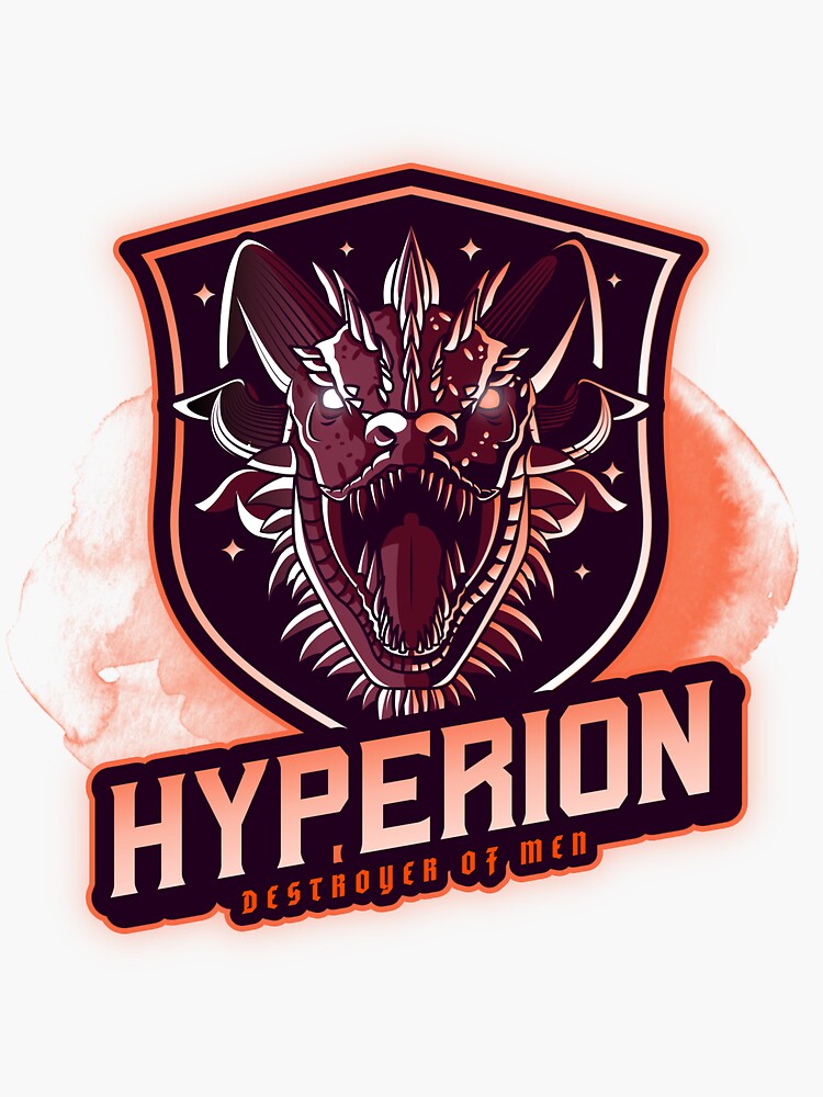 "dragon, Hyperion, destroyer of men" Sticker for Sale by izaitoun ...