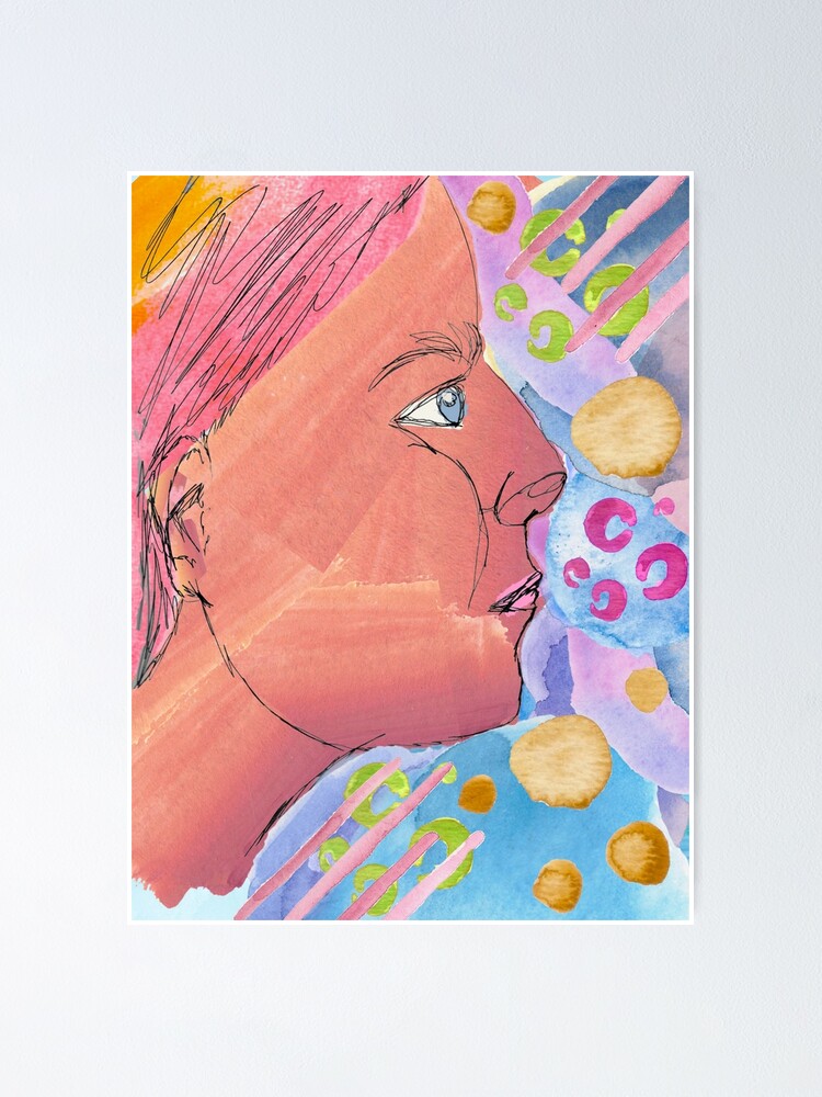 " A Woman's Gaze Contour Drawing" Poster for Sale by YesArtStudios ...