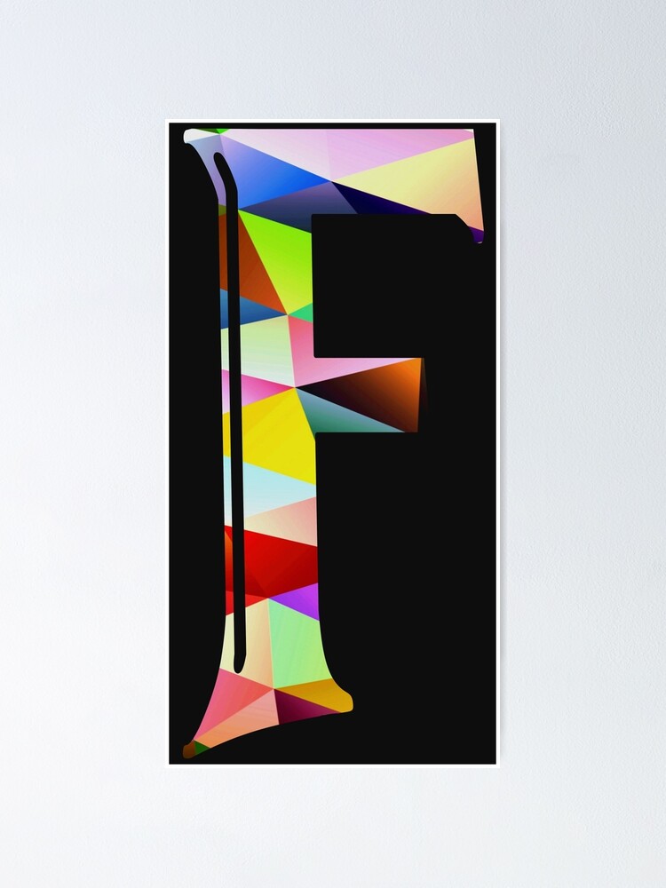 Póster «The Letter F - Gráfico de alfabeto colorido» de T-ArtDesign ...