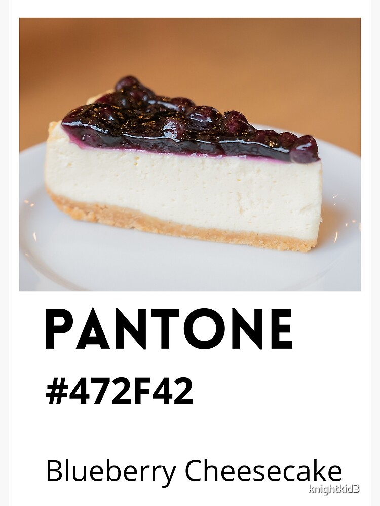 "Pantone Blueberry Cheesecake" Poster for Sale by knightkid3 | Redbubble
