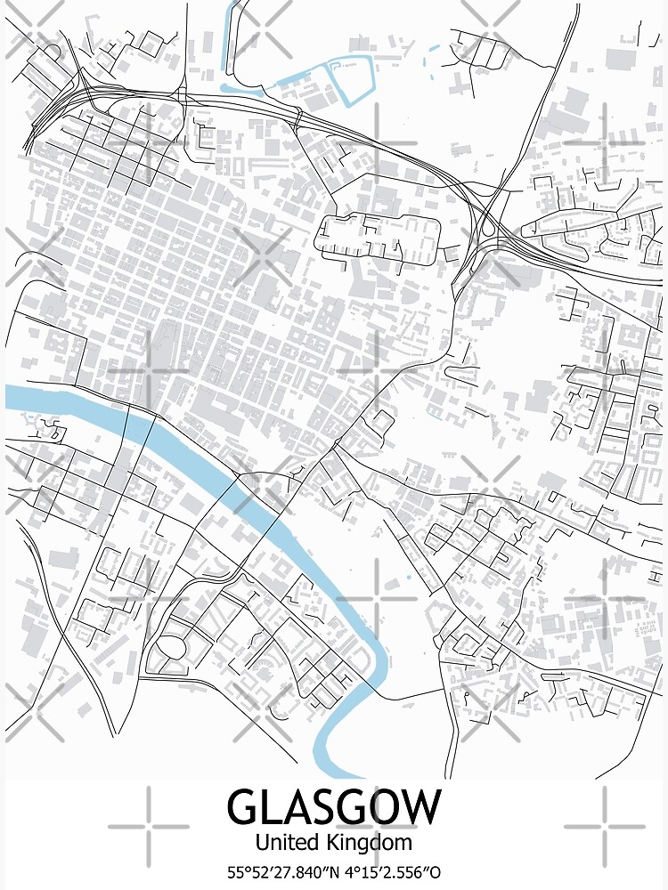 Mapa De Glasgow-reino Unido