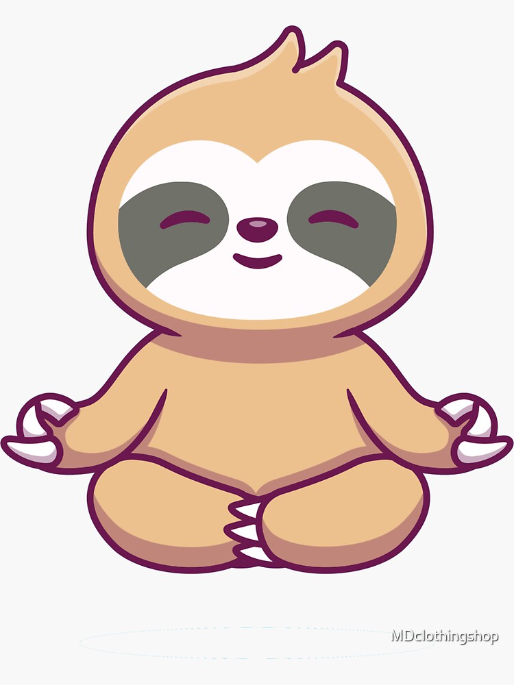 "May the sloths be ever in your favor - YOGA SLOTH" Sticker by ...