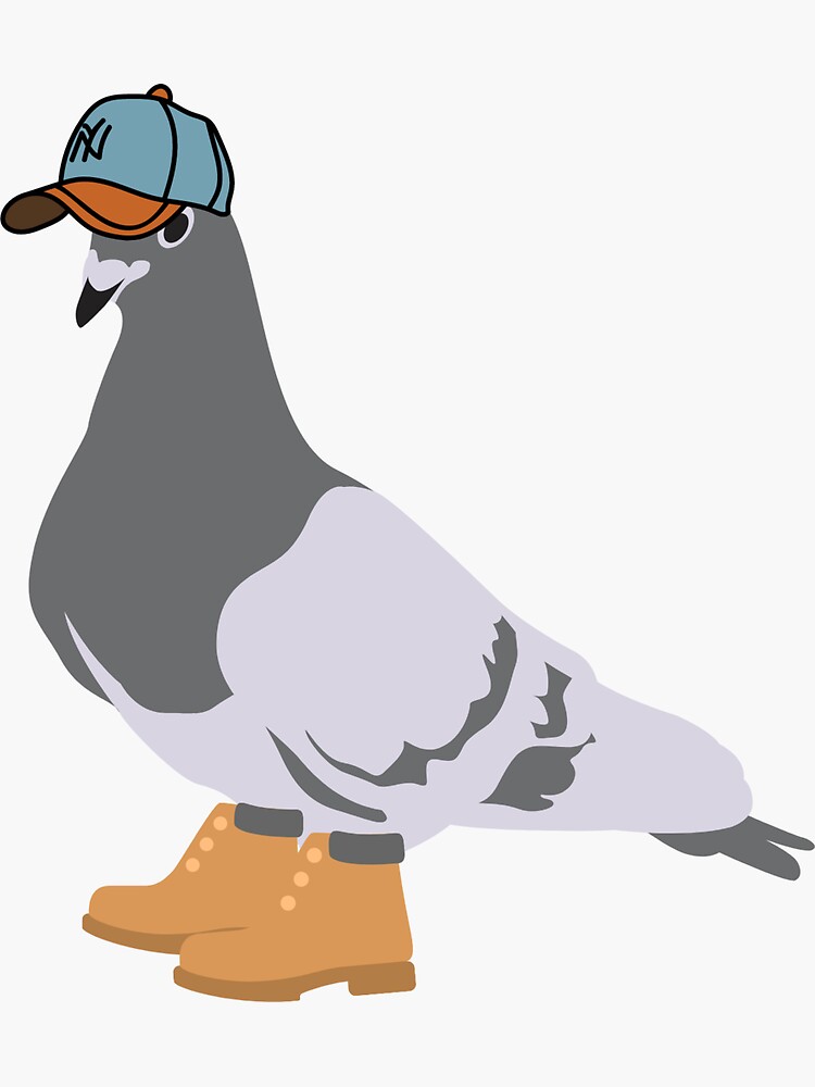 "New York Pigeon Timbs Yerrr!" Sticker for Sale by explorecity | Redbubble
