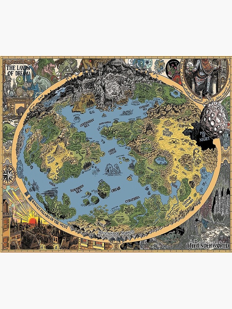 "HP Lovecraft Dreamland Map" Poster for Sale by ABestSeller | Redbubble